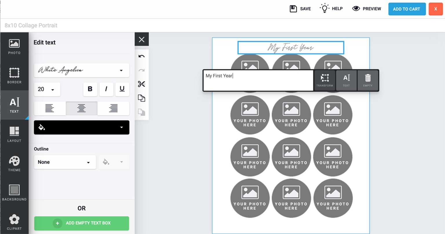 Baby's First Year Photo Collage • Persnickety Prints