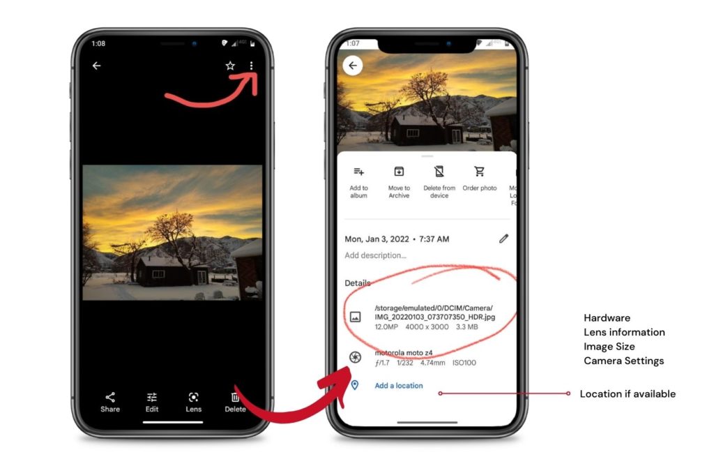 How to Read Photo Metadata on Your Phone • Persnickety Prints