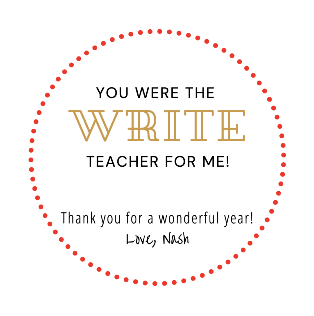 TEACHER GIFT • Persnickety Prints