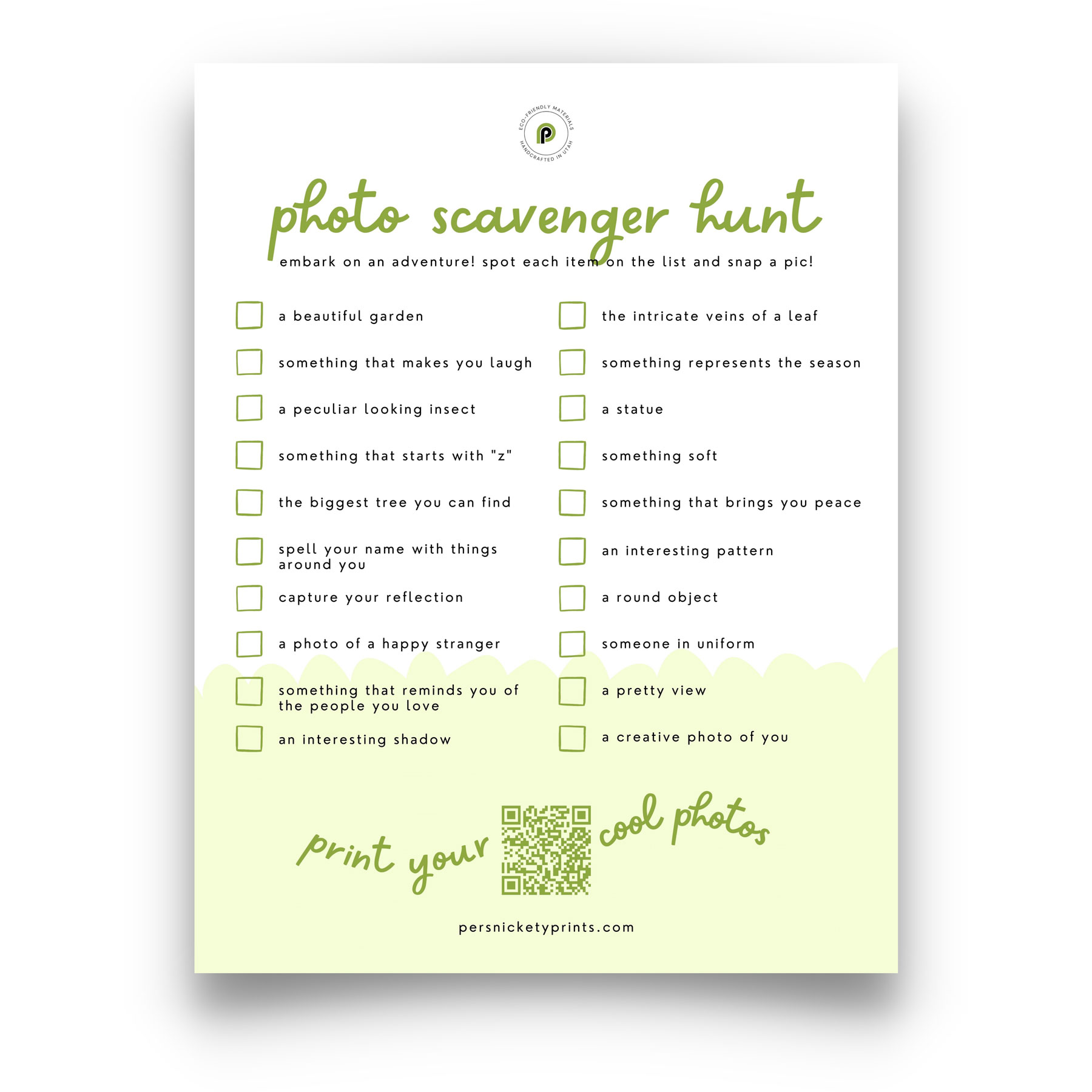 Free Photo Scavenger Hunt Printable • Persnickety Prints