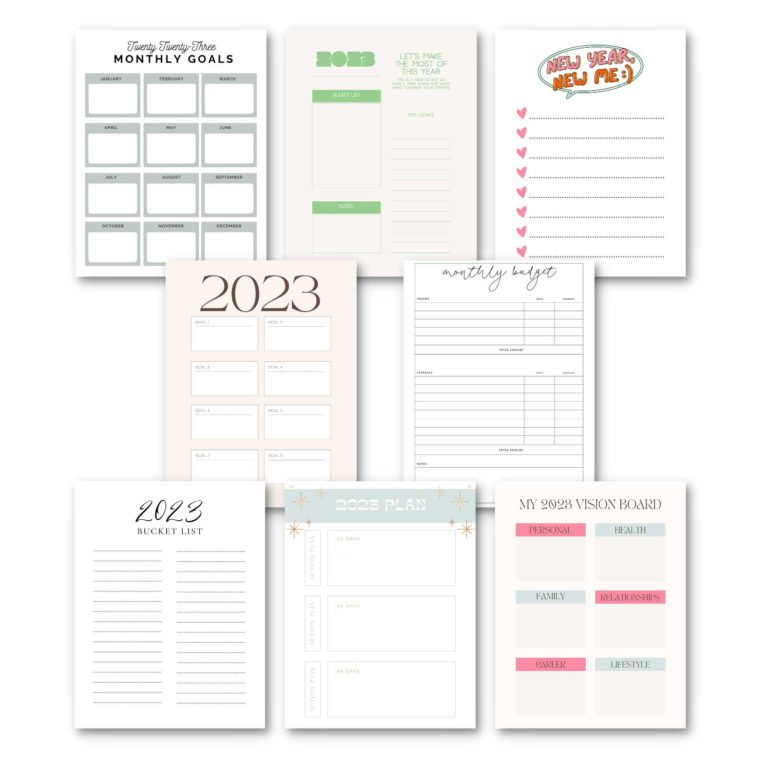 2023 New Year Goals & Free Download • Persnickety Prints