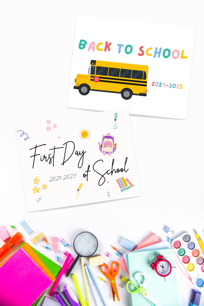 Free 2024-2025 Back to School Signs • Persnickety Prints